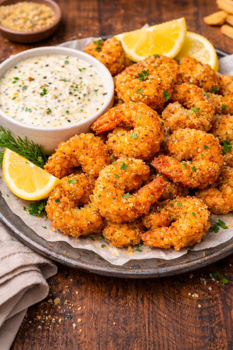 Buttermilk Fried Shrimp with Lemon Pepper Ranch – The Weeknight Table