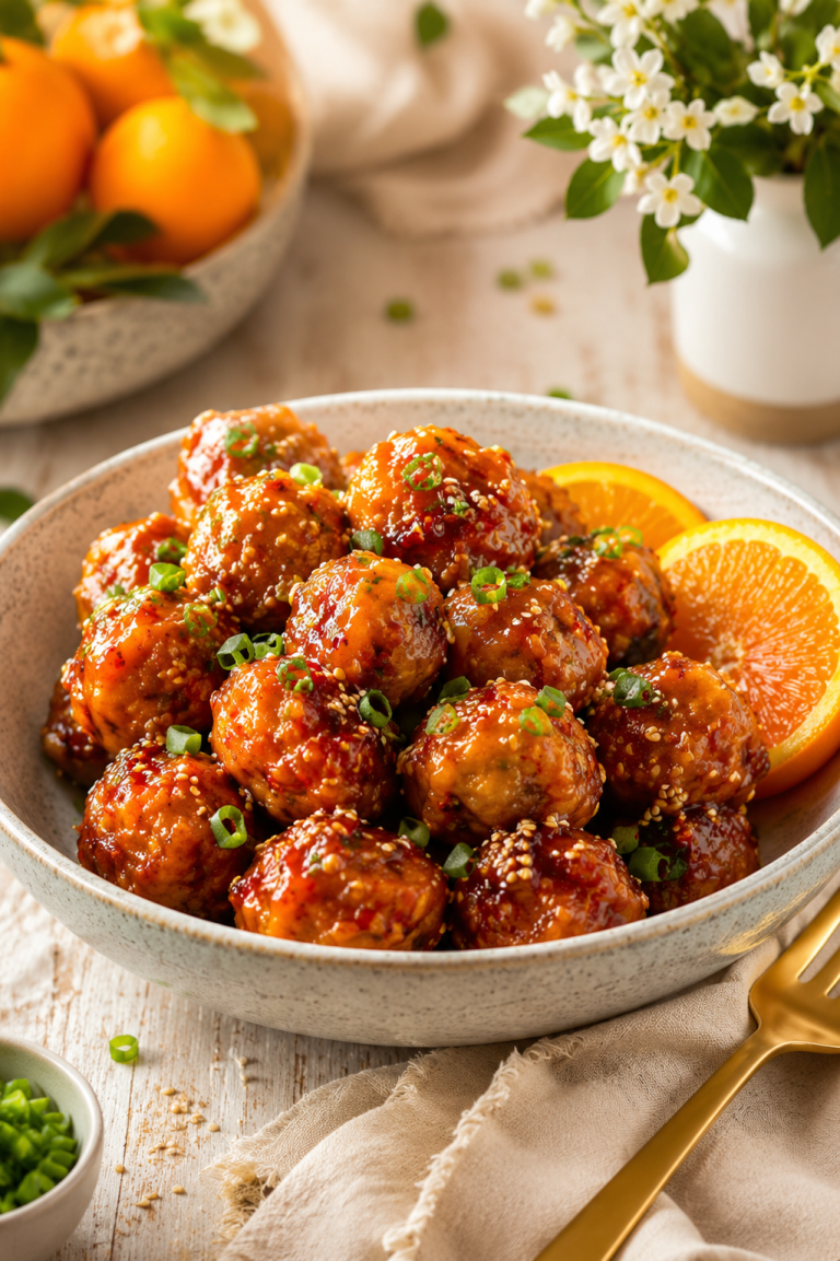 Orange Chicken Meatballs – The Weeknight Table
